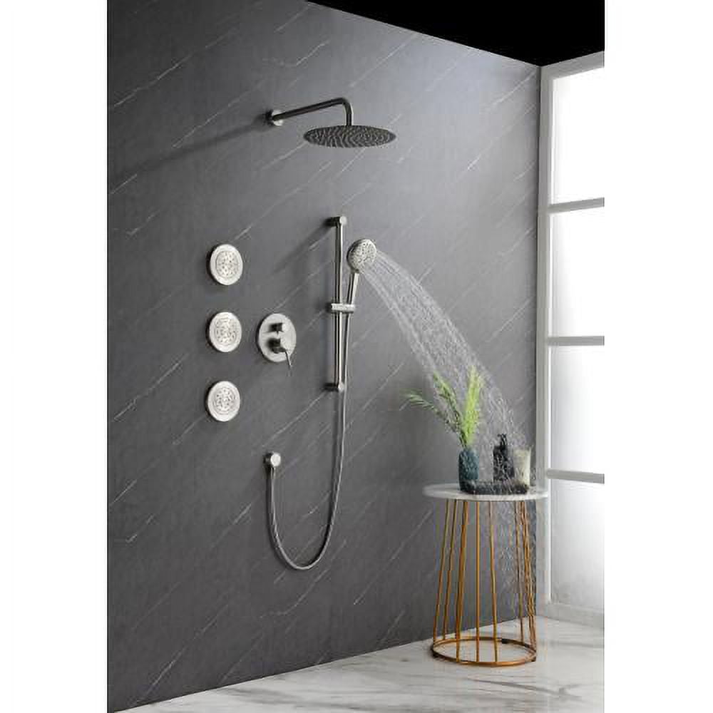 Bathroom Shower System with Shower Head, Hand Shower, Slide Bar ...