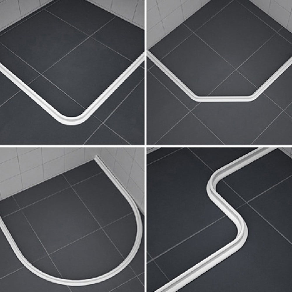 Bathroom Shower Water Stopper 1M PVC Seal Strip Flexible Barrier Dam ...