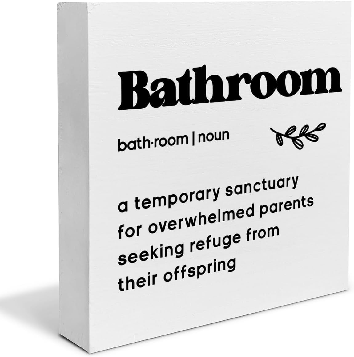 Bathroom Sign Bathroom Definition Wooden Box Sign Bathroom Desk ...