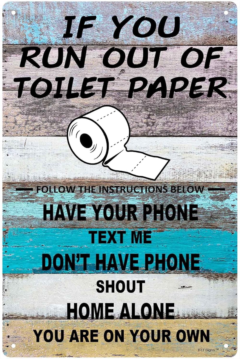 Bathroom Sign Funny Sarcastic Toilet Sign Retro Restroom Wall Art ...