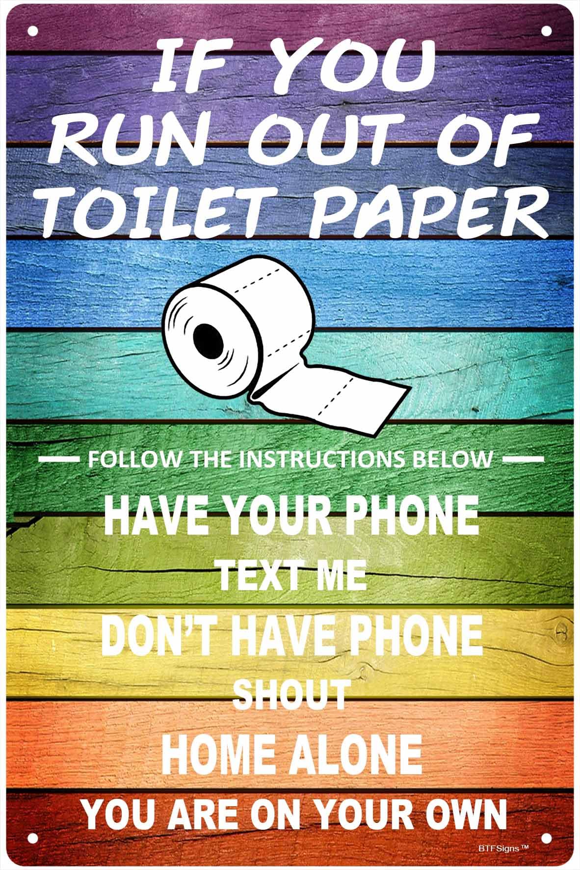 Bathroom Sign Funny Sarcastic Toilet Sign Retro Restroom Wall Art ...