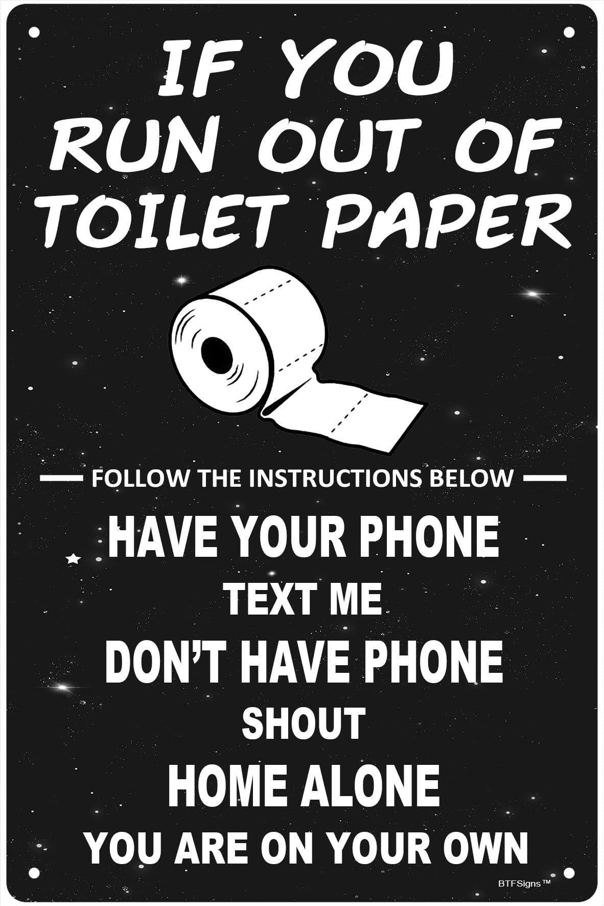 Bathroom Sign Funny Sarcastic Toilet Sign Retro Restroom Wall Art ...
