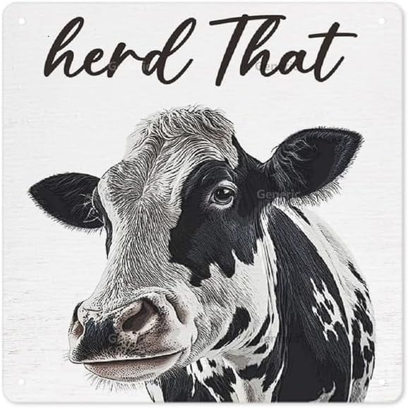 Bathroom Sign Herd That Cow Sign for Bathroom Toilet Restroom Home ...