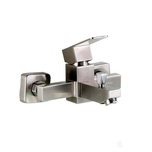 Bathroom Singel Handle Faucet Stainless Steel Drawing-surface Mixer Tap ...