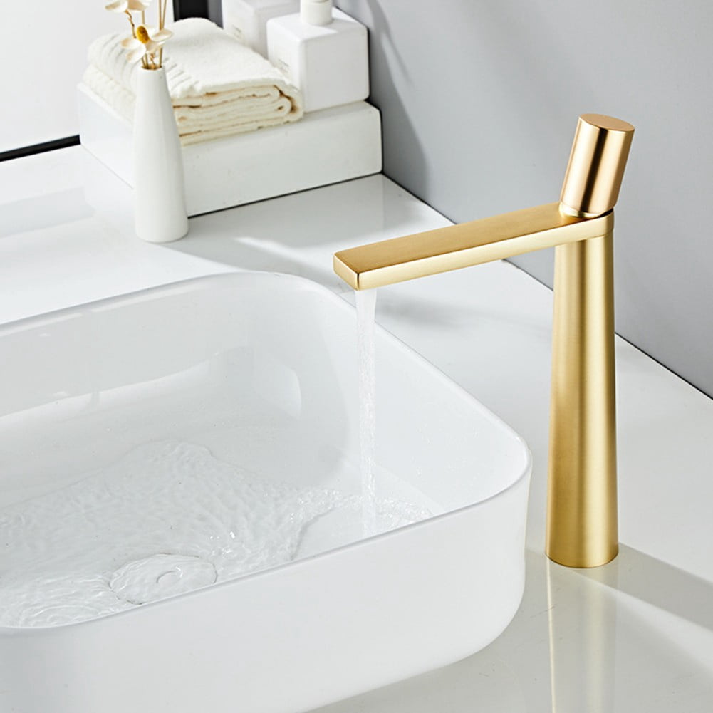 Bathroom single hole basin hot and cold water faucet wash basin full ...
