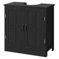 Bathroom Sink Cabinet, Black Pedestal Sink Organizer with Adjustable ...