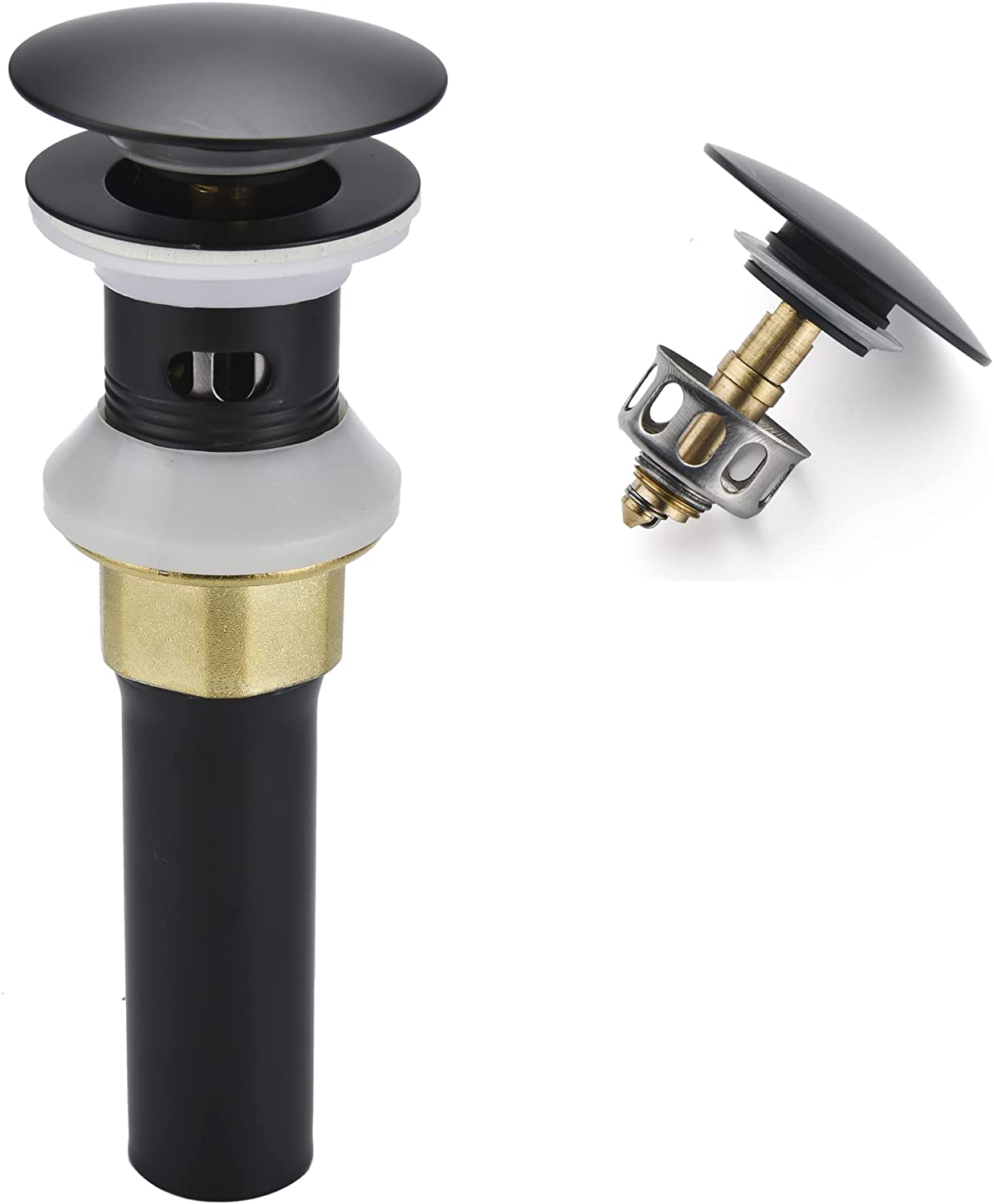 Bathroom Sink Drain,Drain Stopper Bathroom Sink with Overflow,Pop Up ...