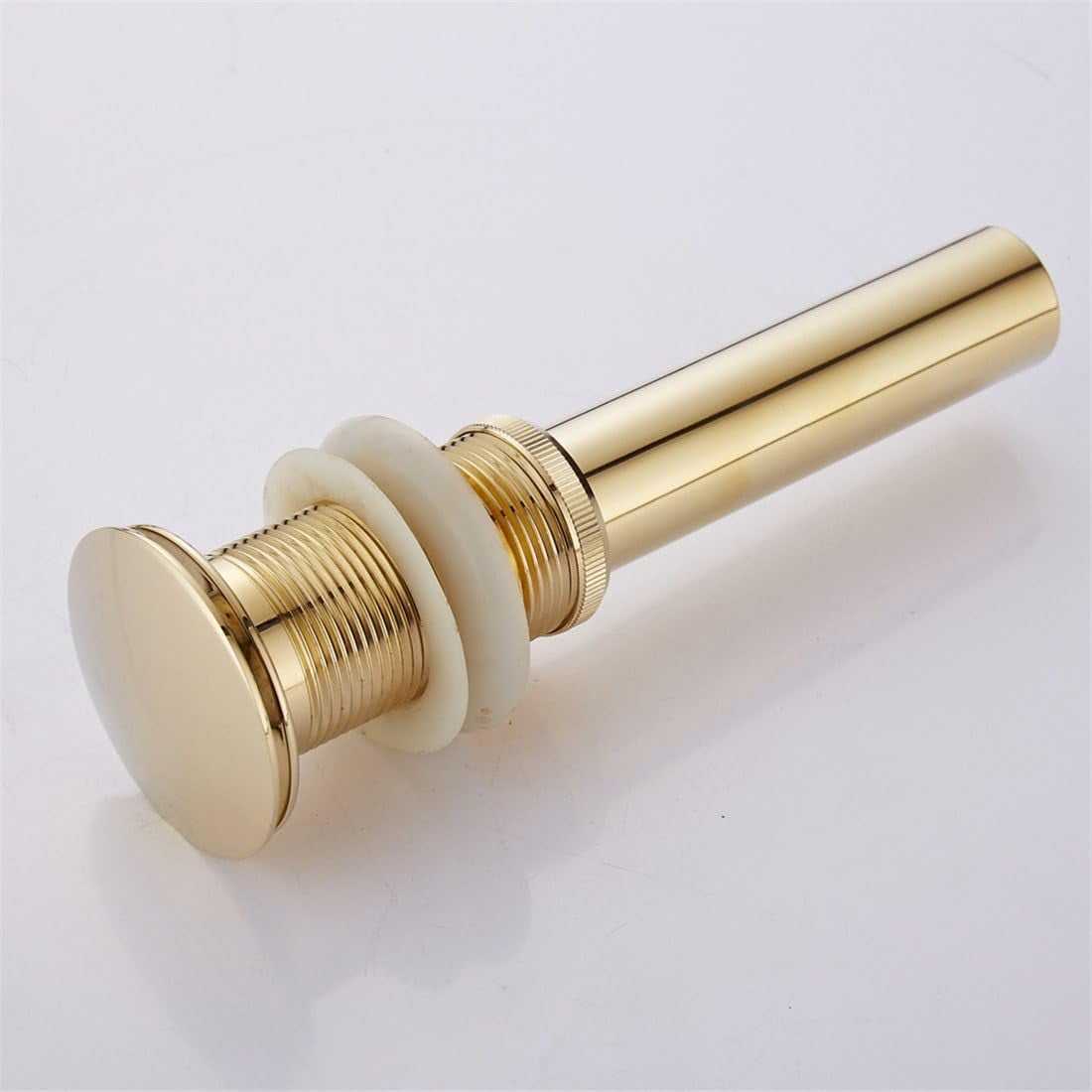 Bathroom Sink Drain with Non-Overflow Style, Ideal Design Smooth Spring ...