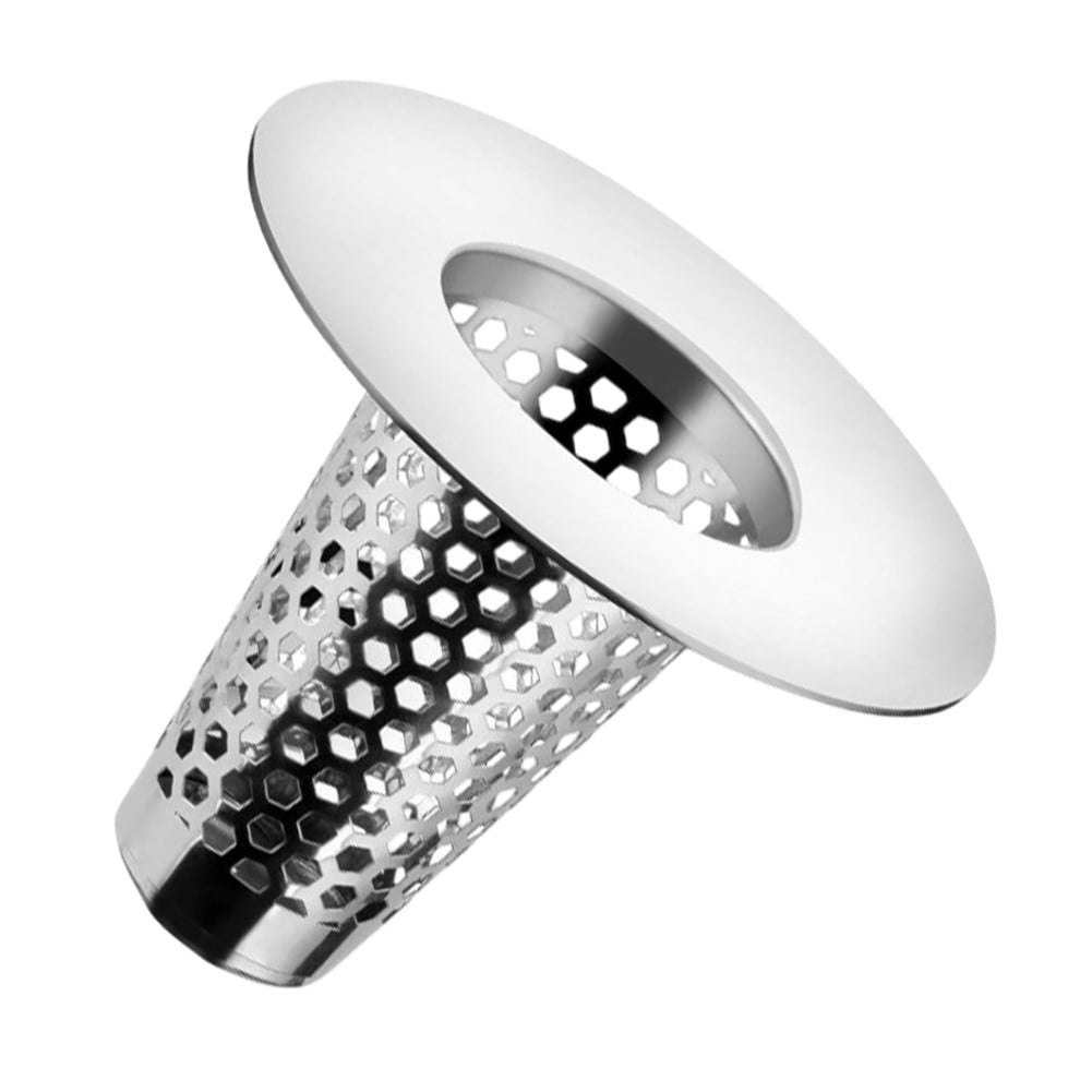 Bathroom Sink Drain Strainer,Stainless Steel Conical Hair Catcher for 1 ...