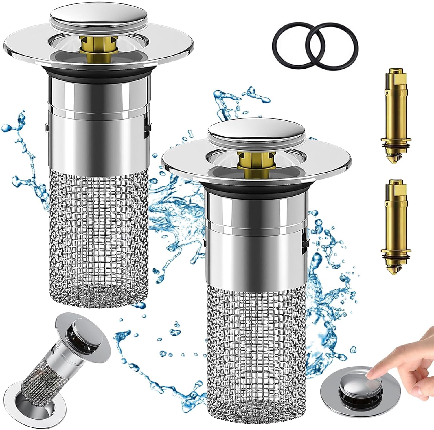 Bathroom Sink Drain Strainer,Upgrade Universal Bathroom Sink Stopper ...
