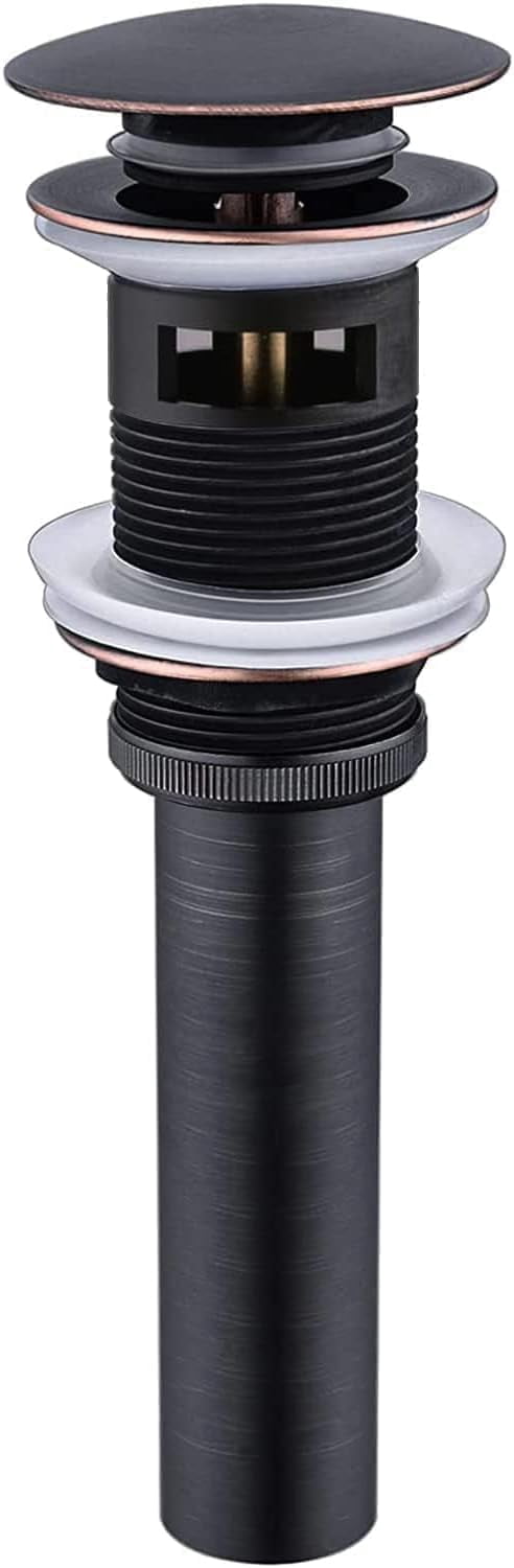 Bathroom Sink Drain with Overflow - Big Cap for Standard 1 3/4" Drain ...