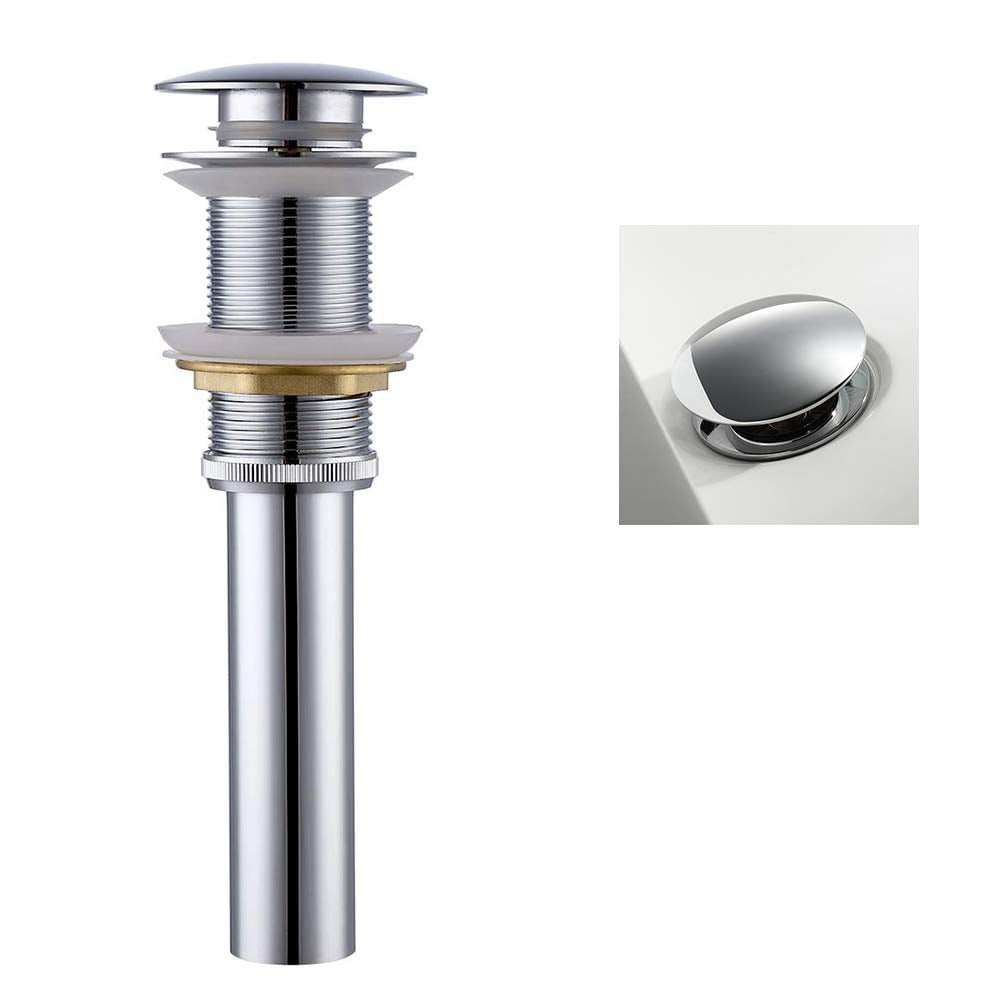 Bathroom Sink Drain without Overflow Vessel Sink Lavatory Vanity Pop Up ...