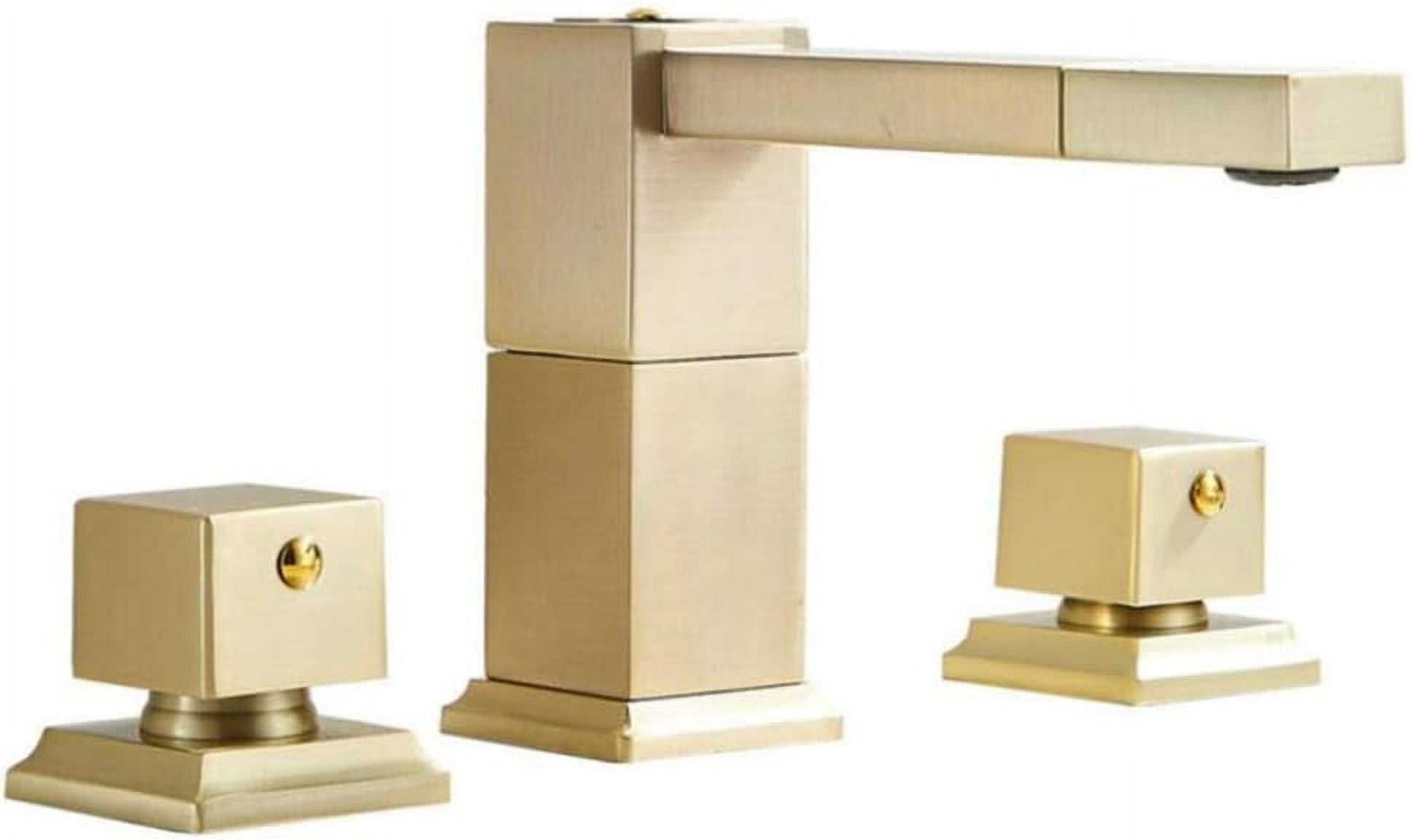 Bathroom Sink Faucet 3 Hole Brushed Gold Brass Split Type Hot and Cold ...