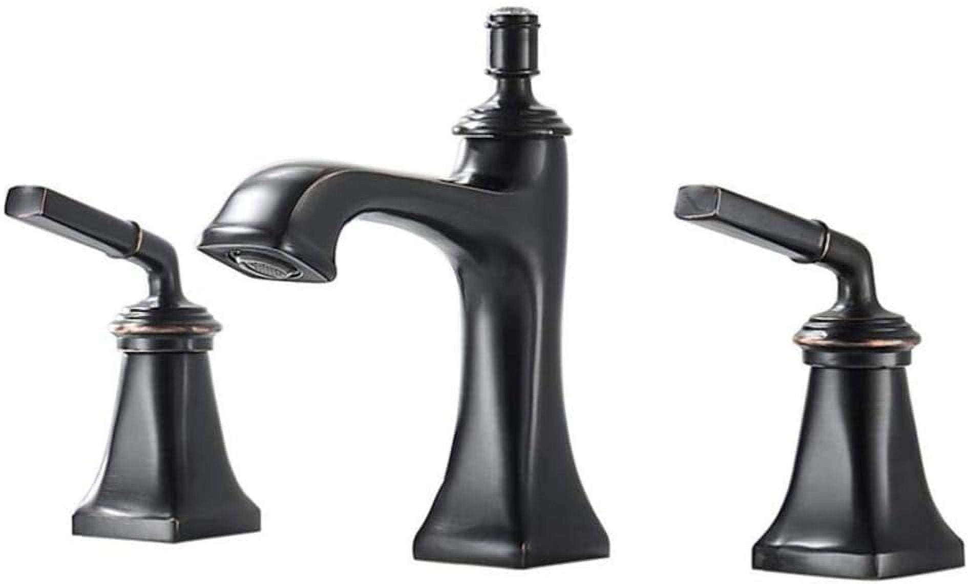 Bathroom Sink Faucet 3 Hole Hot and Cold Independent Switch Brass ...