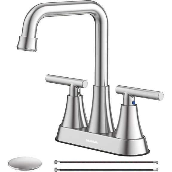 Bathroom Faucets for Sink 3 Hole, 4 inch Bathroom Sink Faucet with Pop ...