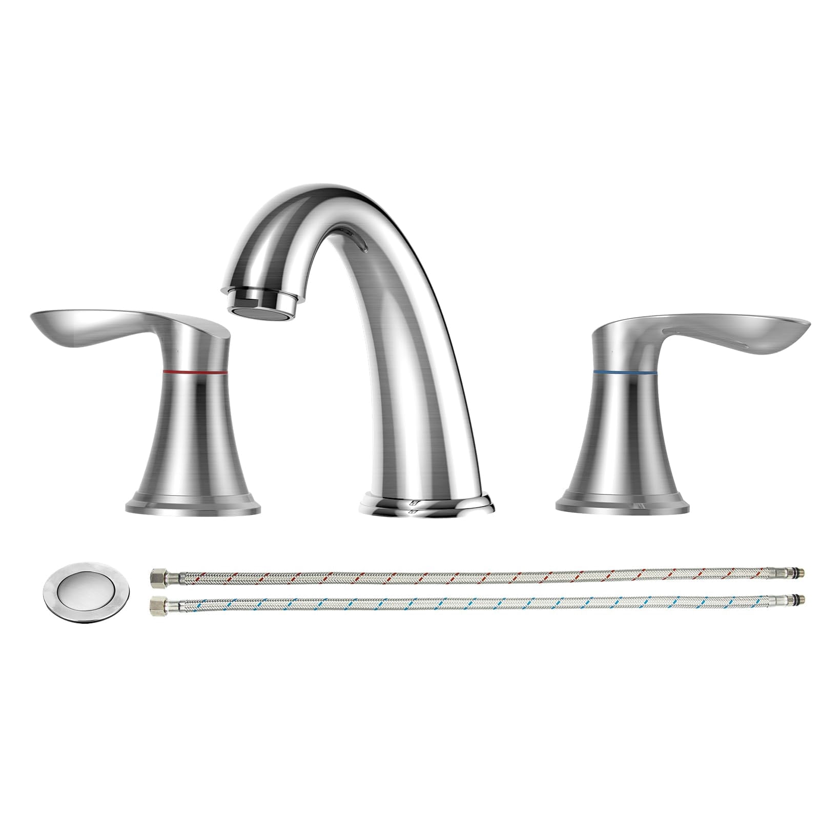 Bathroom Sink Faucet, 8 Inch Widespread Bathroom Faucet with 2 Lever ...