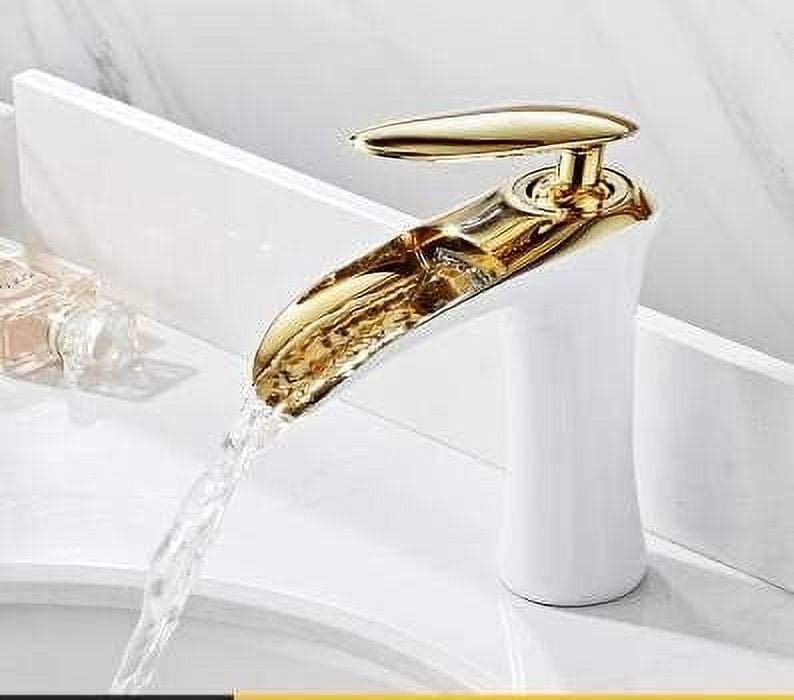 Bathroom Sink Faucet, Basin Faucets Waterfall Bathroom Faucet Single ...
