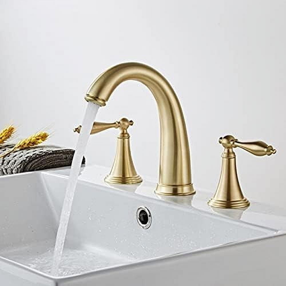 Bathroom Sink Faucet, Bathroom Basin Brass Faucet Widespread Faucet Tap ...