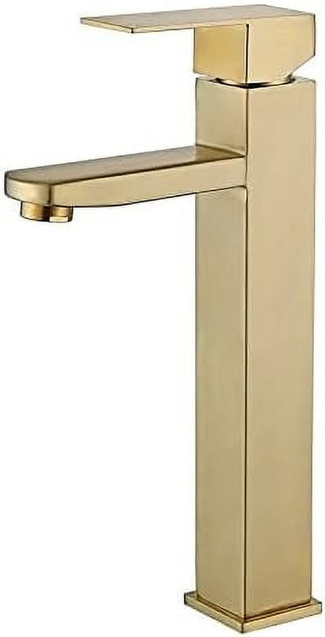 Bathroom Sink Faucet, Bathroom Basin Faucet Brushed Gold Bathroom Tap ...