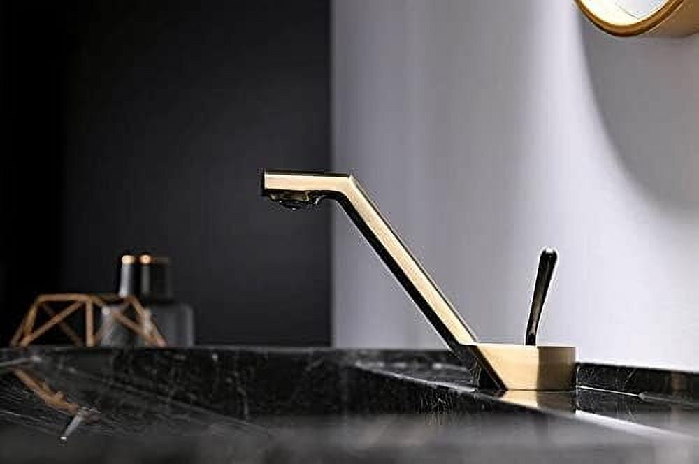 Bathroom Sink Faucet, Brass Brushed Rose Gold Grey Tilt Basin Faucet ...