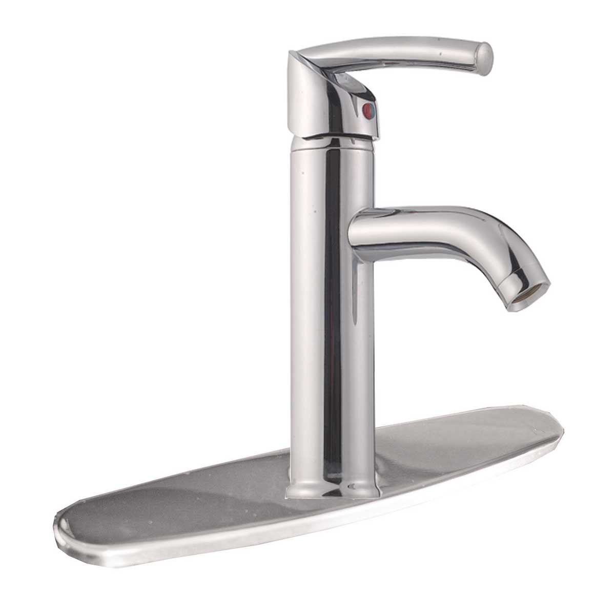 Single Hole Bathroom Sink Faucet Chrome Plated Brass Tap Widespread ...