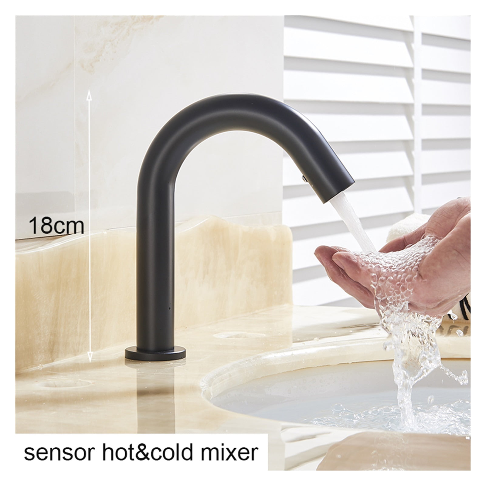 Bathroom Sink Faucet Contemporary Waterfall Outlet Gentle Effluent Hot ...