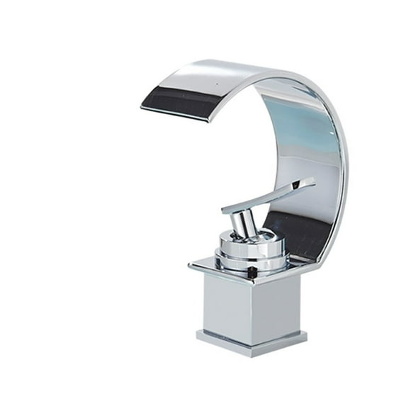 Bathroom Sink Faucet Contemporary Waterfall Outlet Gentle Effluent Hot ...