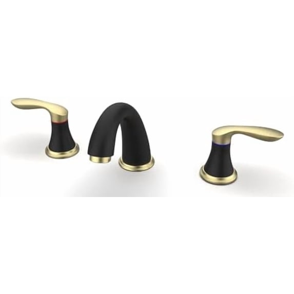 Bathroom Sink Faucet, Faucet for Bathroom Sink, Widespread Black and ...
