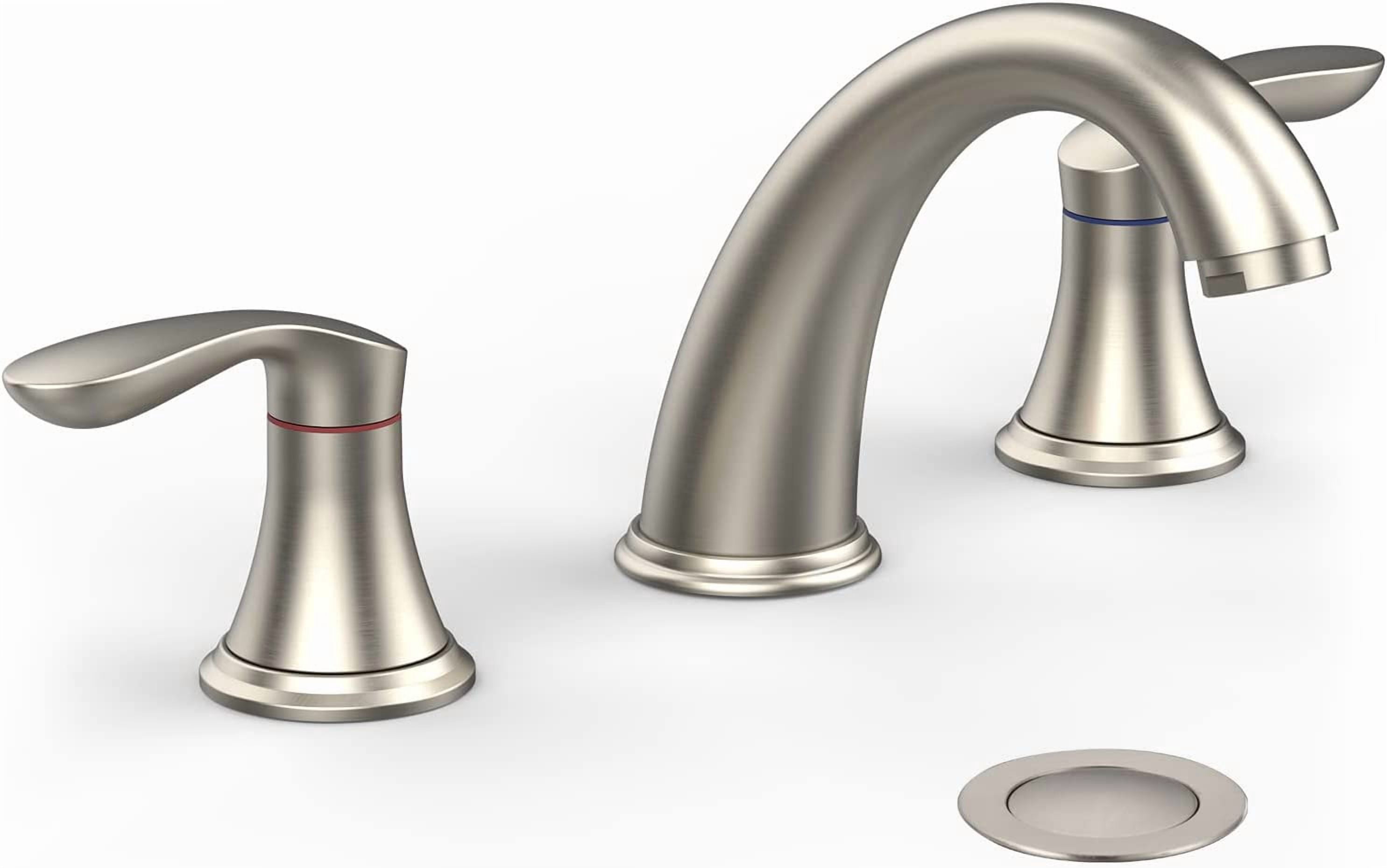 Bathroom Sink Faucet, Faucet for Bathroom Sink, Widespread White ...