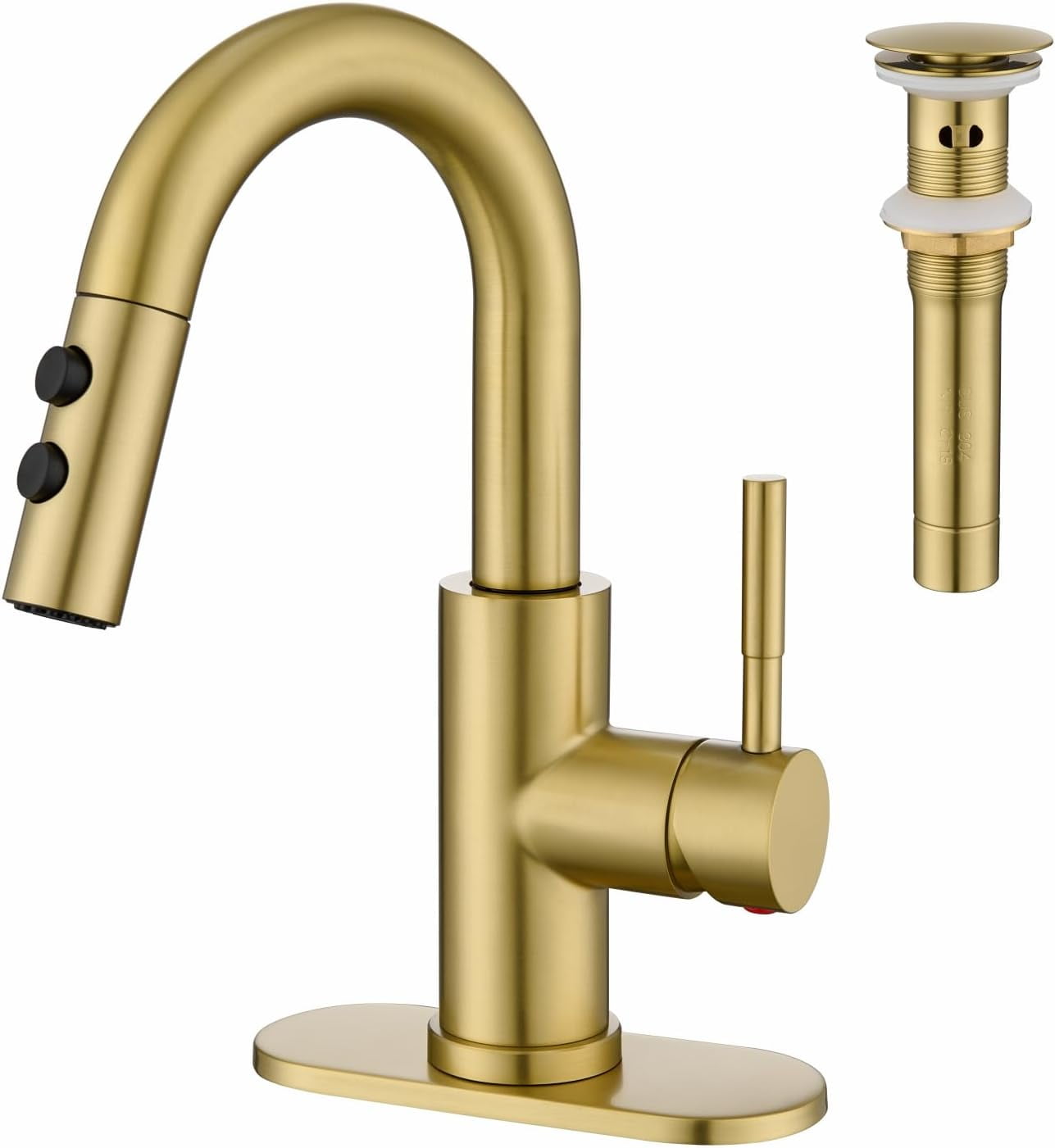 Bathroom Sink Faucet With Pull Out Sprayer