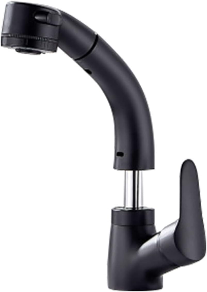Bathroom Sink Faucet with Pull Down Sprayer Dual Mode Mixer Tap for Hot ...