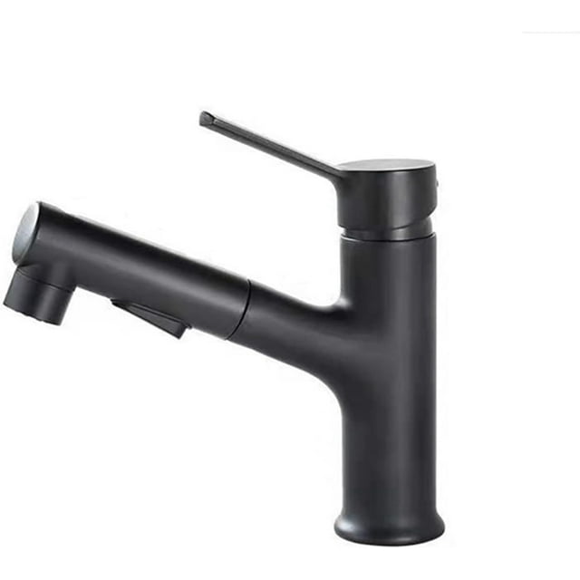 Bathroom Sink Faucet with Pull Down Sprayer Dual Mode Mixer Tap for Hot ...