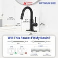 Bathroom Sink Faucet with Pull Down Sprayer, Matte Black Single Handle ...