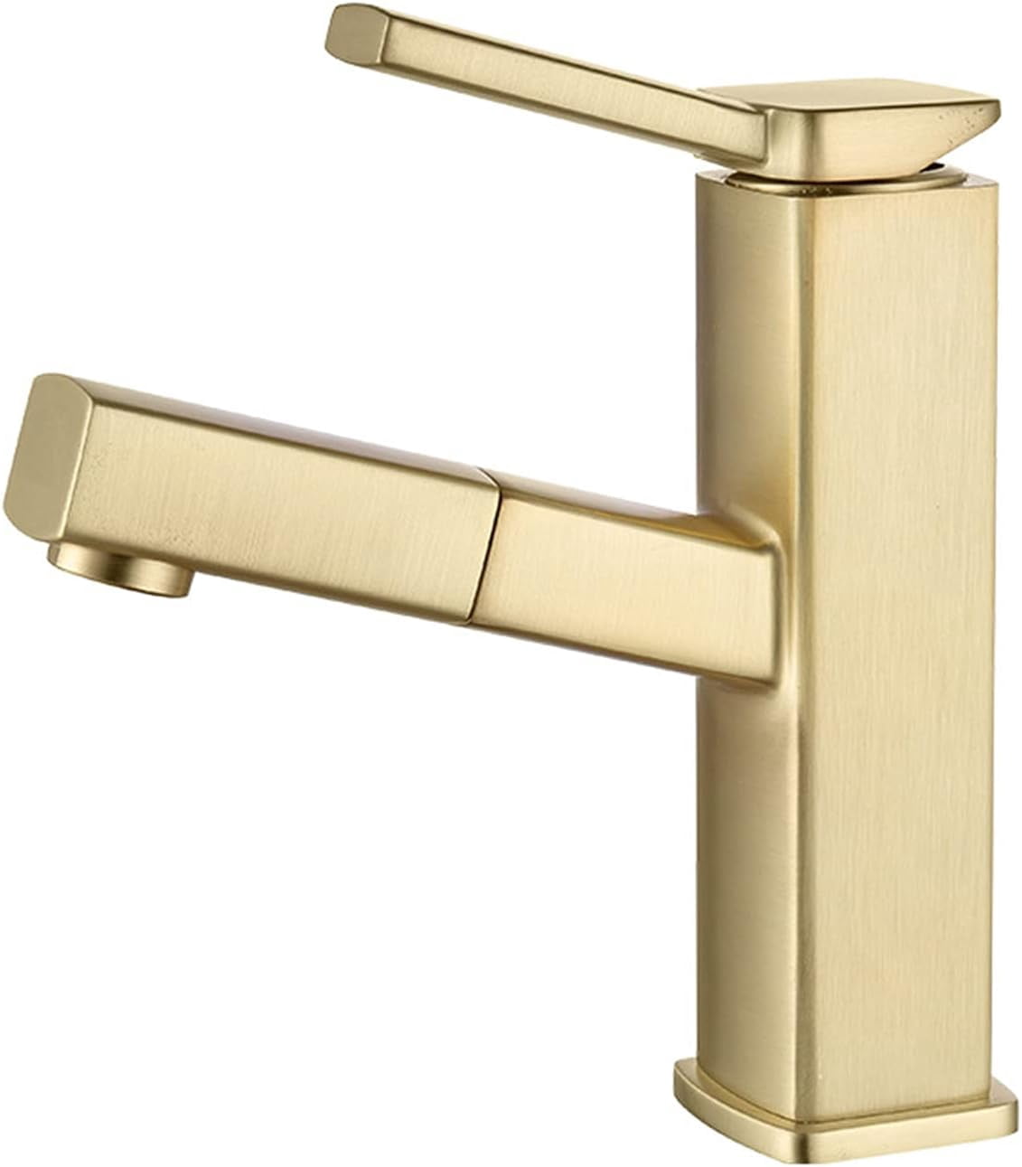 Bathroom Sink Faucet with Pull Out Sprayer, Single Handle Basin Mixer ...