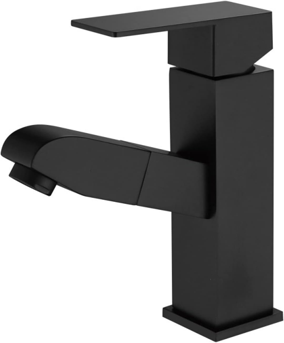 Bathroom Sink Faucet with Pull Down Sprayer Stainless Steel Hot and ...