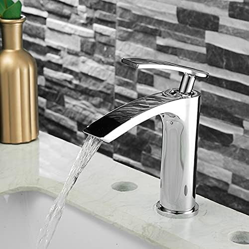 Bathroom Sink Faucet, Waterfall Basin Faucets Bathroom Cold and hot ...