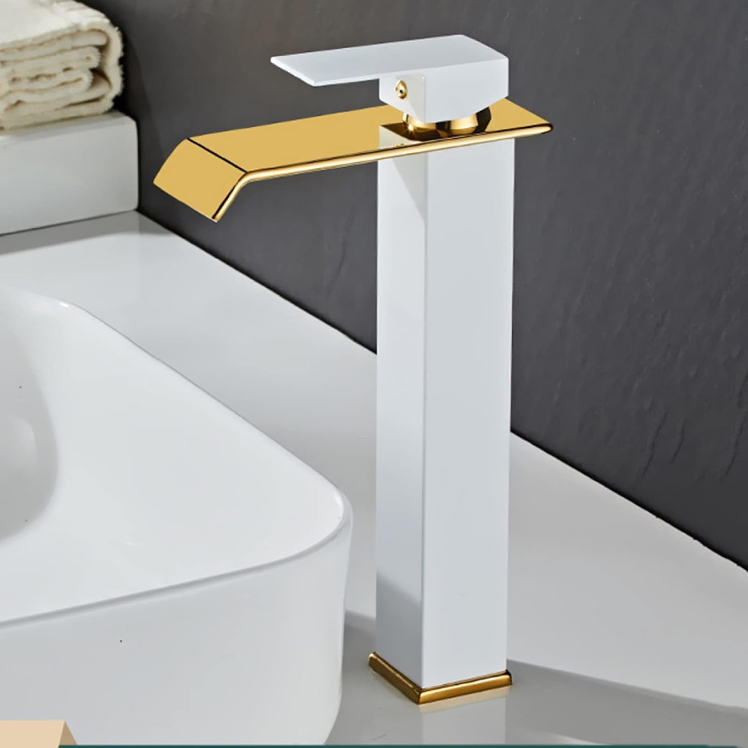 Bathroom Sink Faucet Waterfall, Stainless Steel Bathroom Faucet, Hot ...
