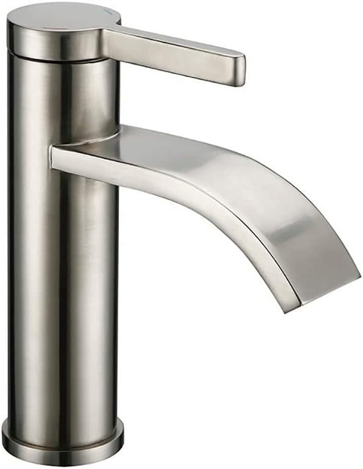 Bathroom Sink Faucet, Wire Drawing Square Solid Faucet Bathroom Basin ...