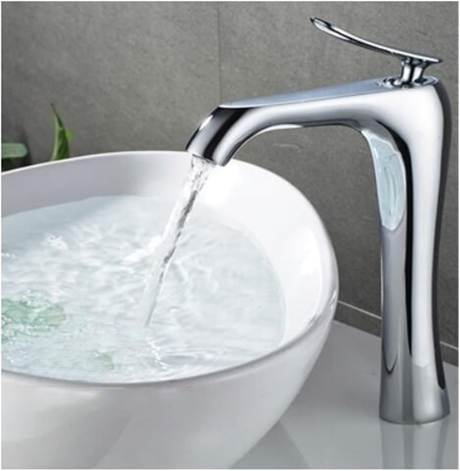 Bathroom Sink Faucet hot and Cold Crane Brass Basin Faucet White and ...