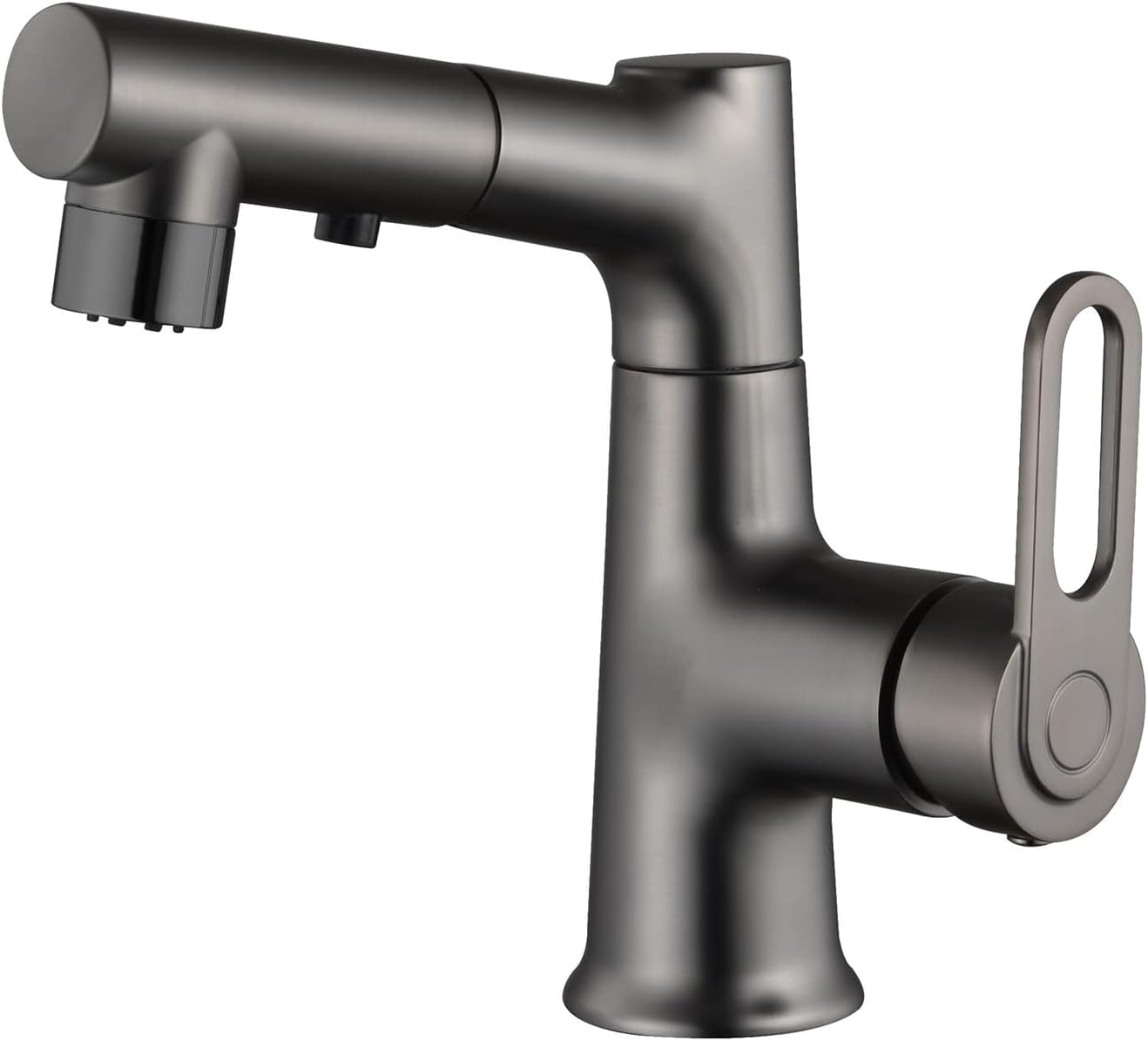 Bathroom Sink Faucet with Pull Down Sprayer Dual Mode Mixer Tap for Hot ...