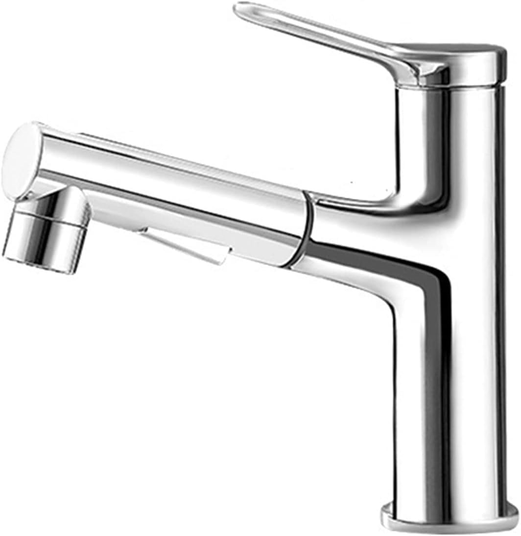 Bathroom Sink Faucet with Pull Down Sprayer Dual Mode hot and Cold ...