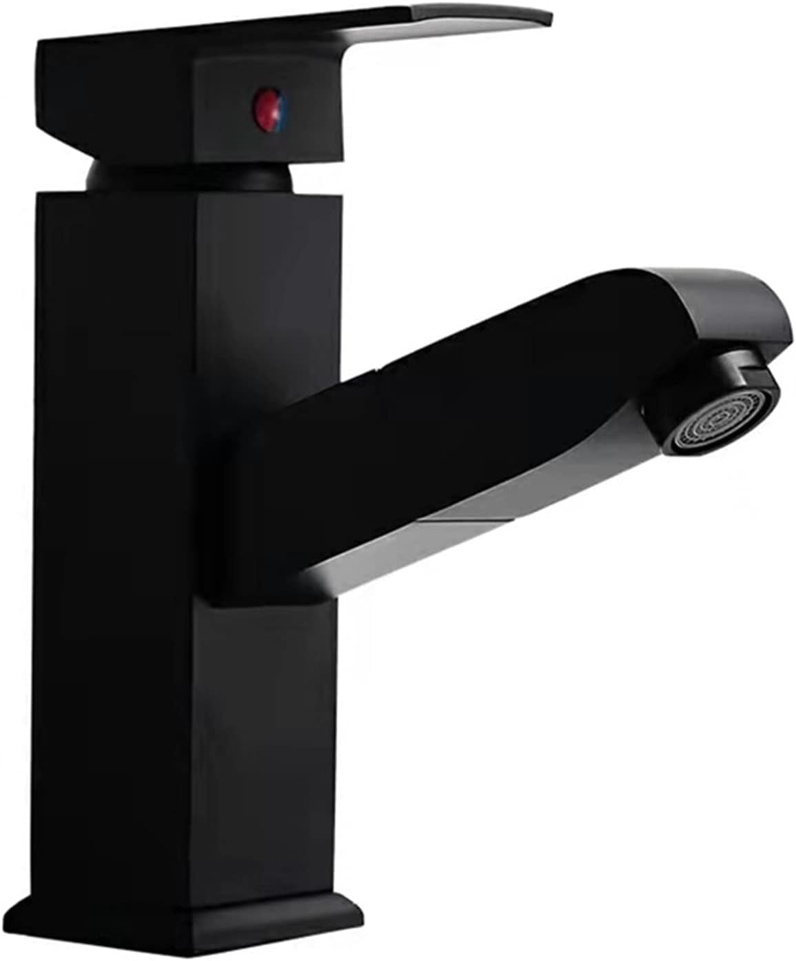 Bathroom Sink Faucet with Pull Down Sprayer hot and Cold Copper Single ...