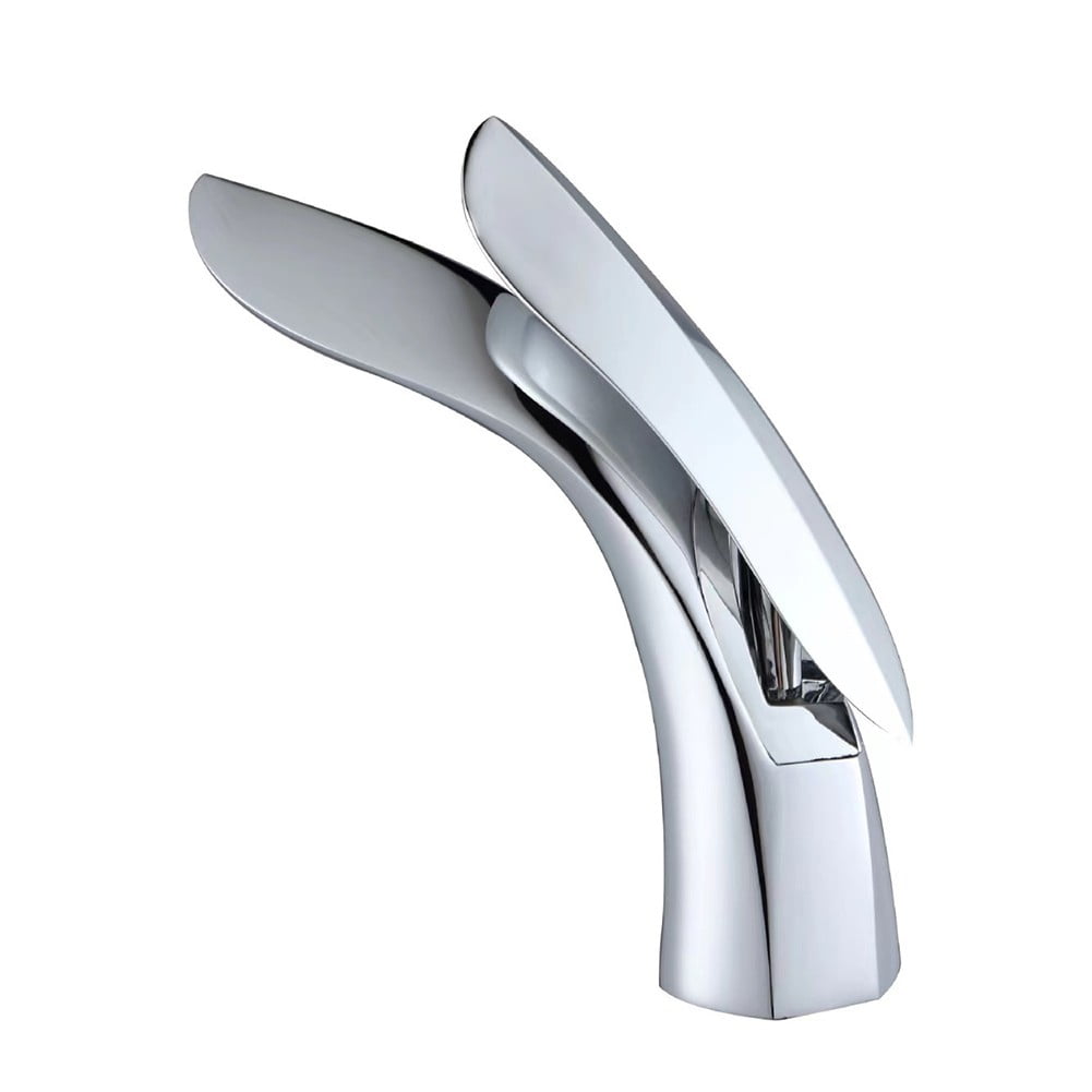 Bathroom Sink Mixer Tap with Stylish Willow Leaf Shape and Easy Install ...