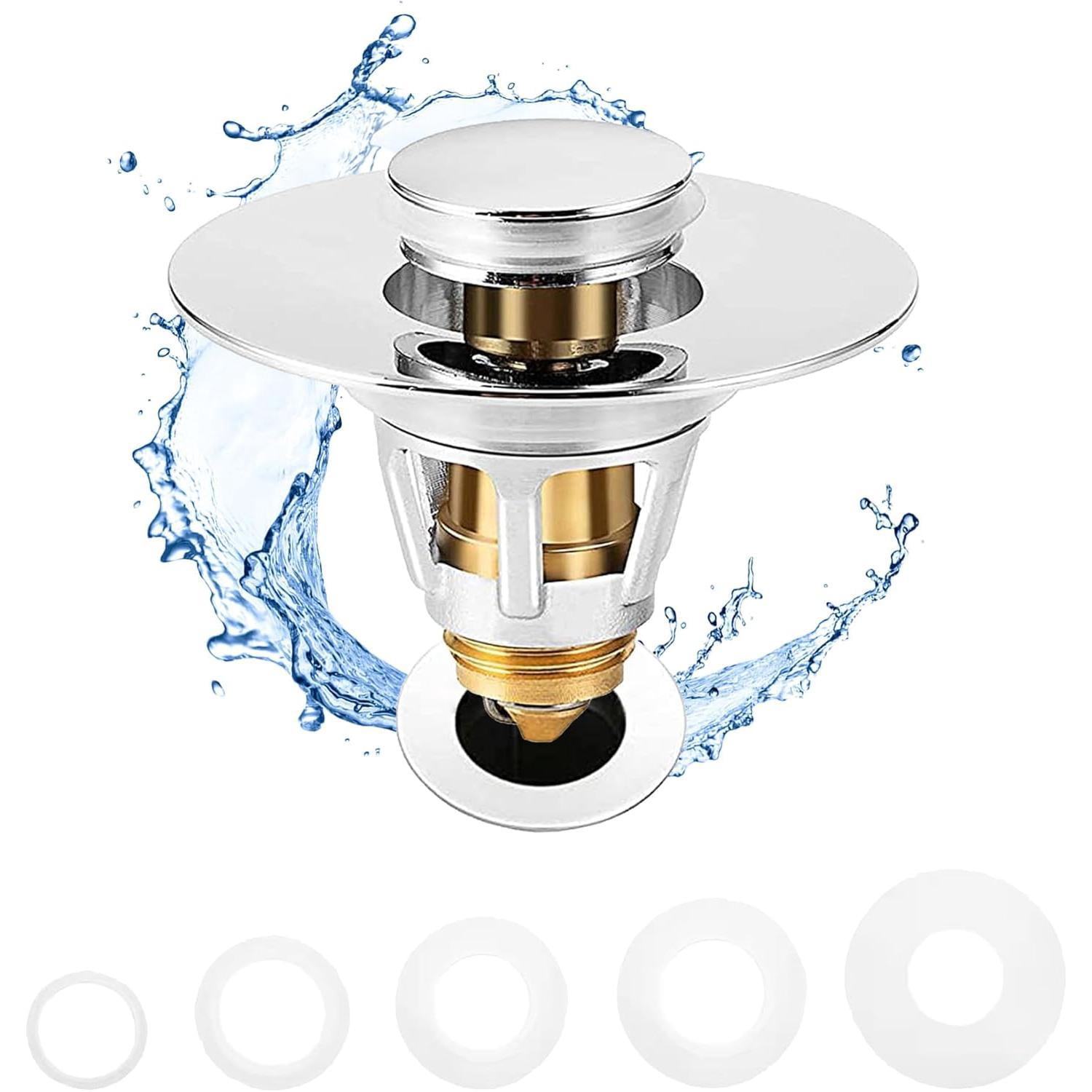 Bathroom Sink Plug Basin Style Pop-up Sink Drain Plug with Detachable ...