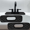 Bathroom Sink Splash Guard Oval-Hole Rectangle-Hole: , Faucet Mat for ...