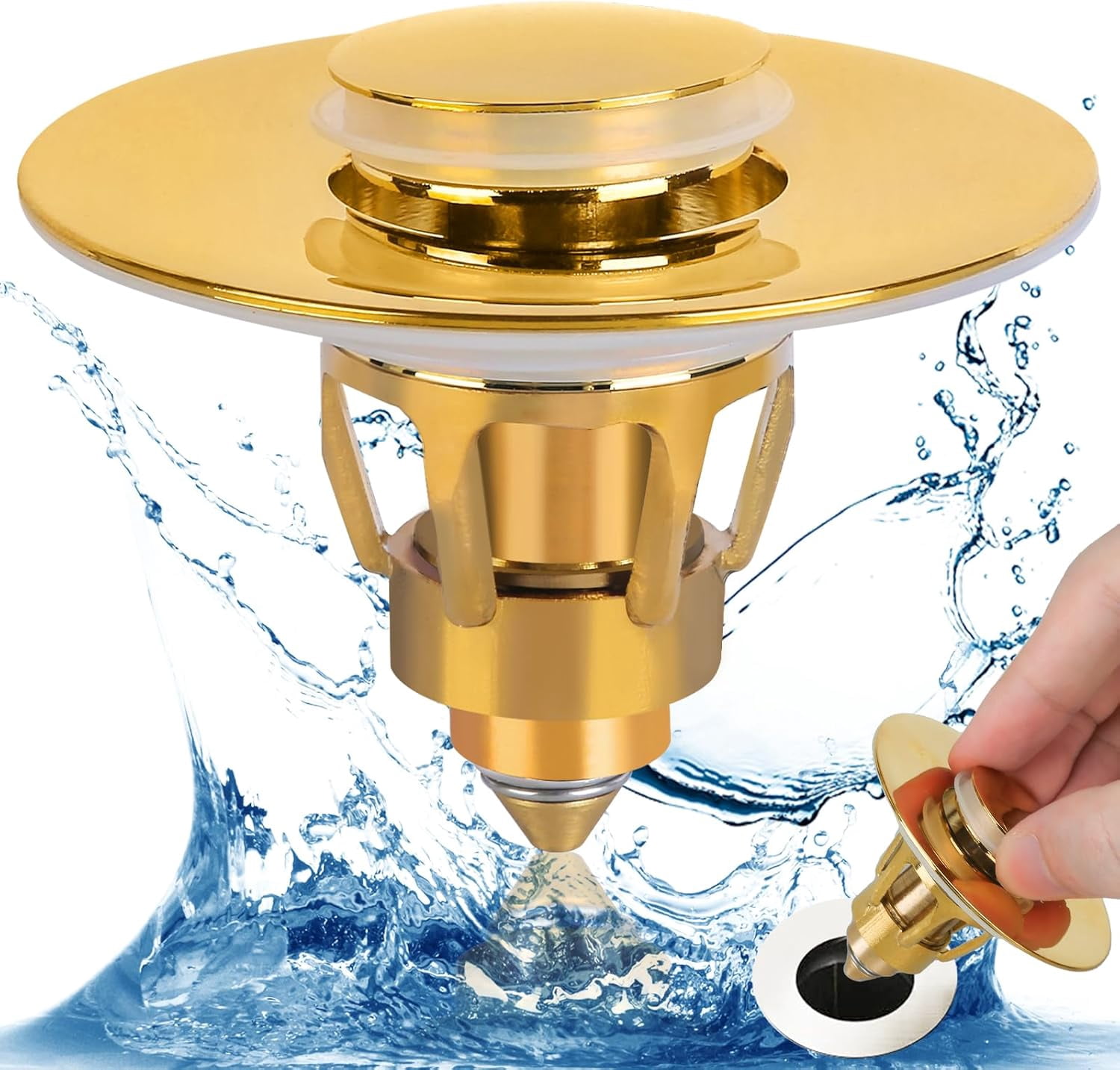 Bathroom Sink Stopper, 1.1-1.5" Bathroom Sink Drain Strainer, Universal ...