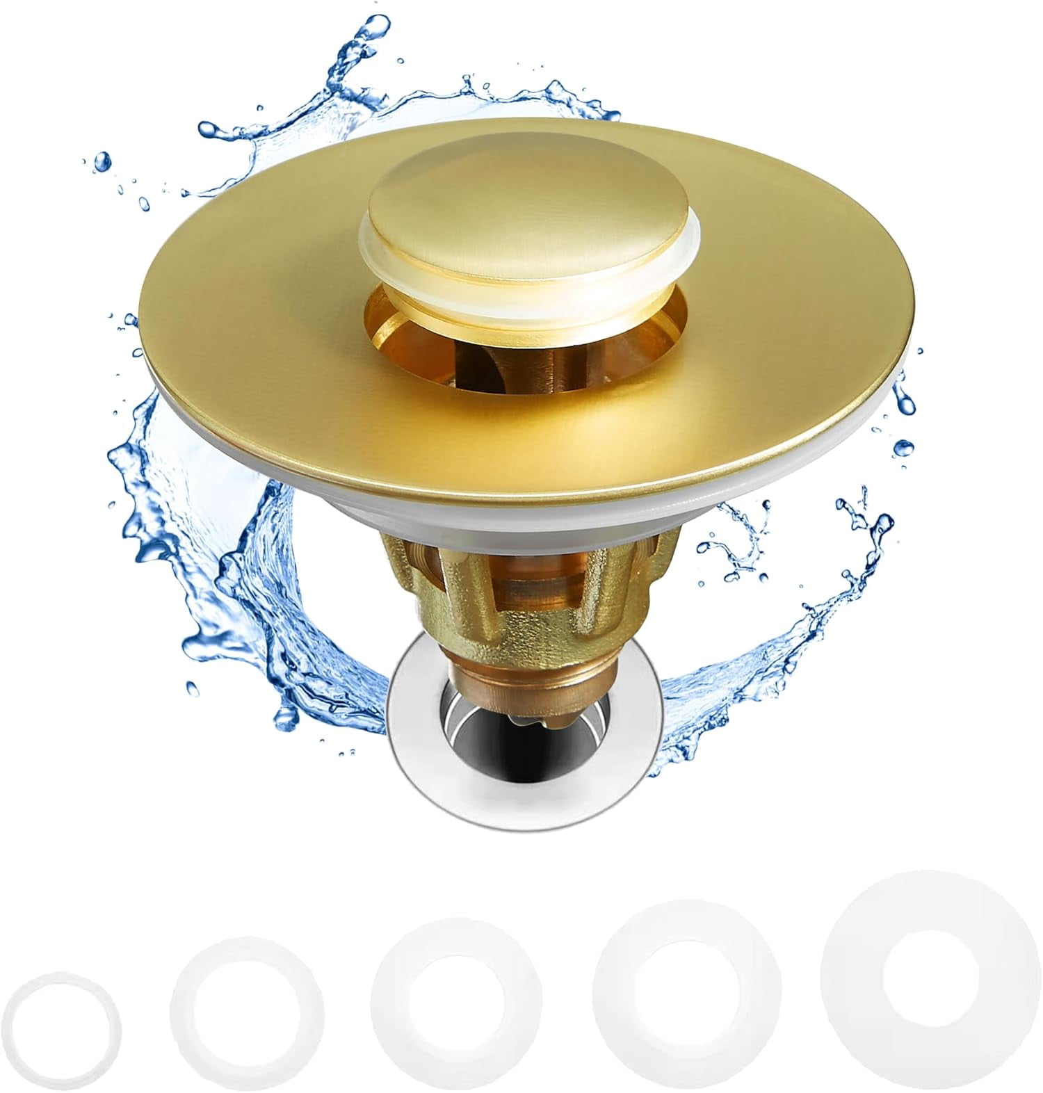 Bathroom Sink Stopper, 1.1-1.77 Inch Basin Pop Up Sink Drain Stopper ...