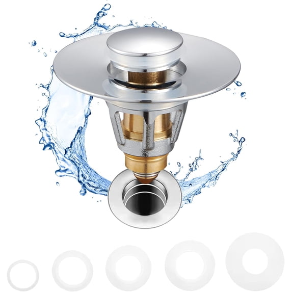 Bathroom Sink Stopper, 1.1-1.77 Inch Basin Pop Up Sink Drain Stopper ...