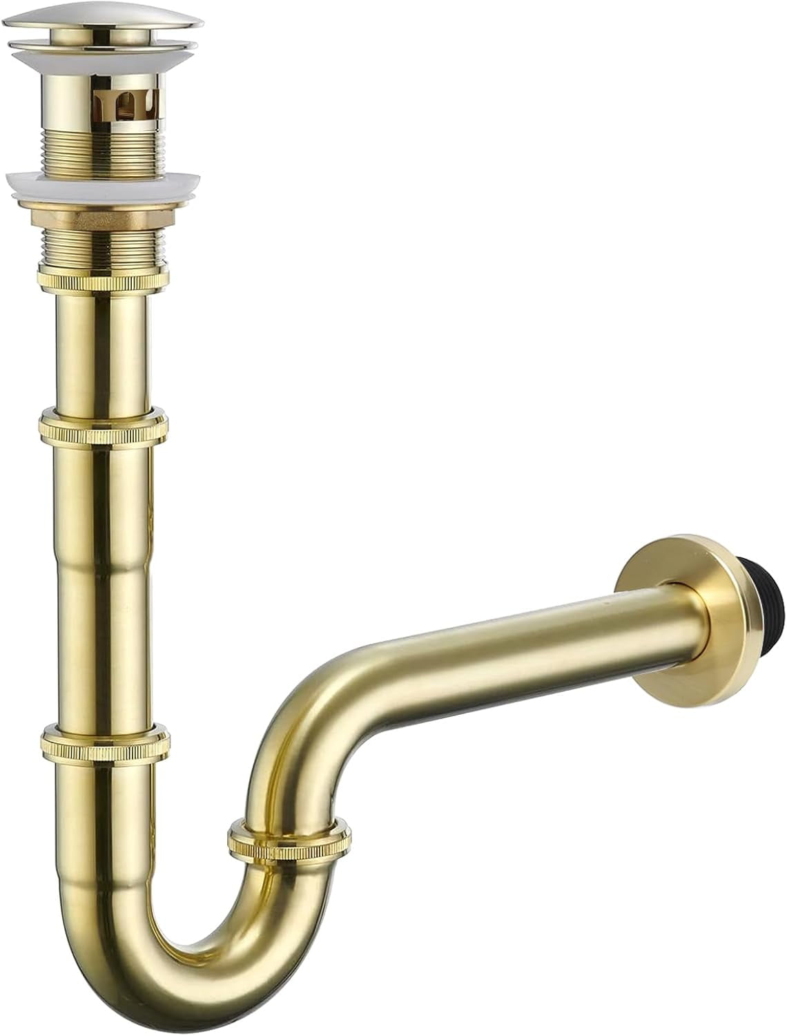 Bathroom Sink Stopper Bottle Trap, U-Shape 1-1/4 inch Slip Inlet Drain ...