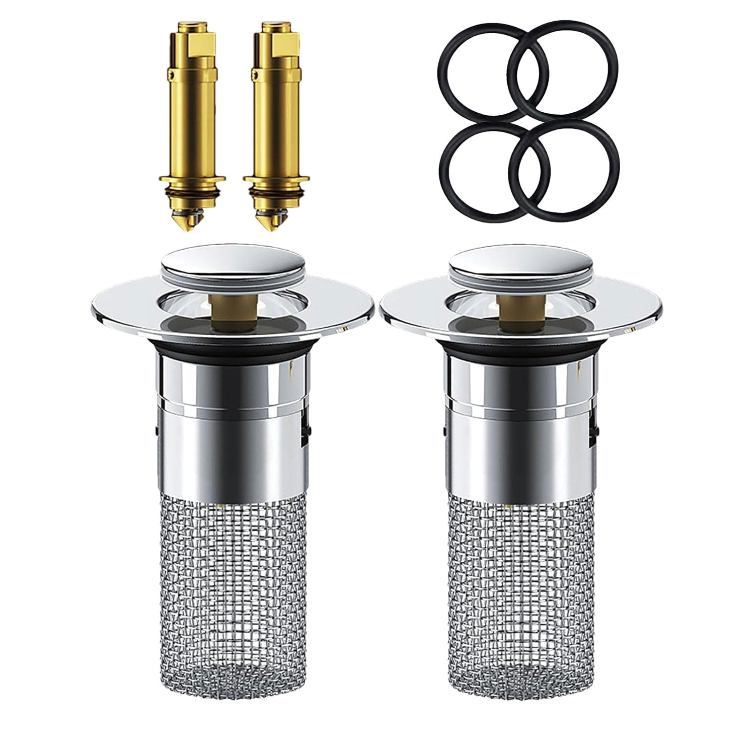 Bathroom Sink Stopper Hair Catcher, Pop Up Sink Drain Strainer ...